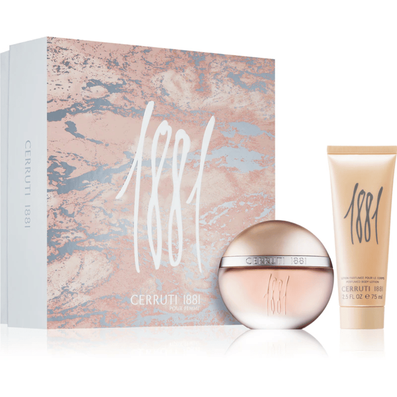 Cerruti 1881 Ladies 50ml 2pc Gift Set 50ml Edt Spr, 75ml Body Lotion