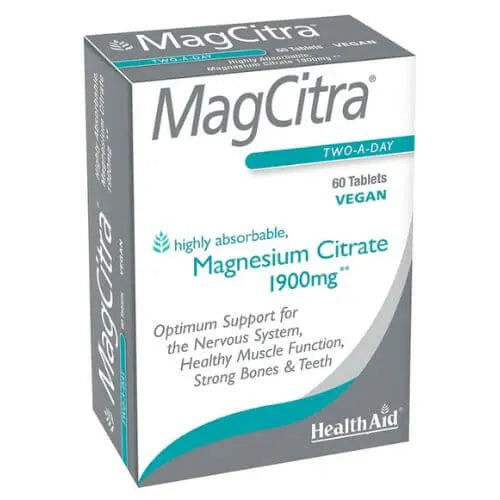 Buy HealthAid Magcitra Magnesium Citrate Online - 60 Capsules