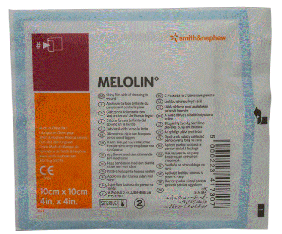 Buy Melolin Non-Adhesive Dressing 10cm x 10cm Online - Single