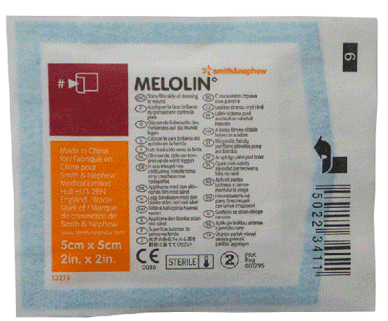 Buy Melolin Non-Adhesive Dressing 5cm x 5cm Online - Single