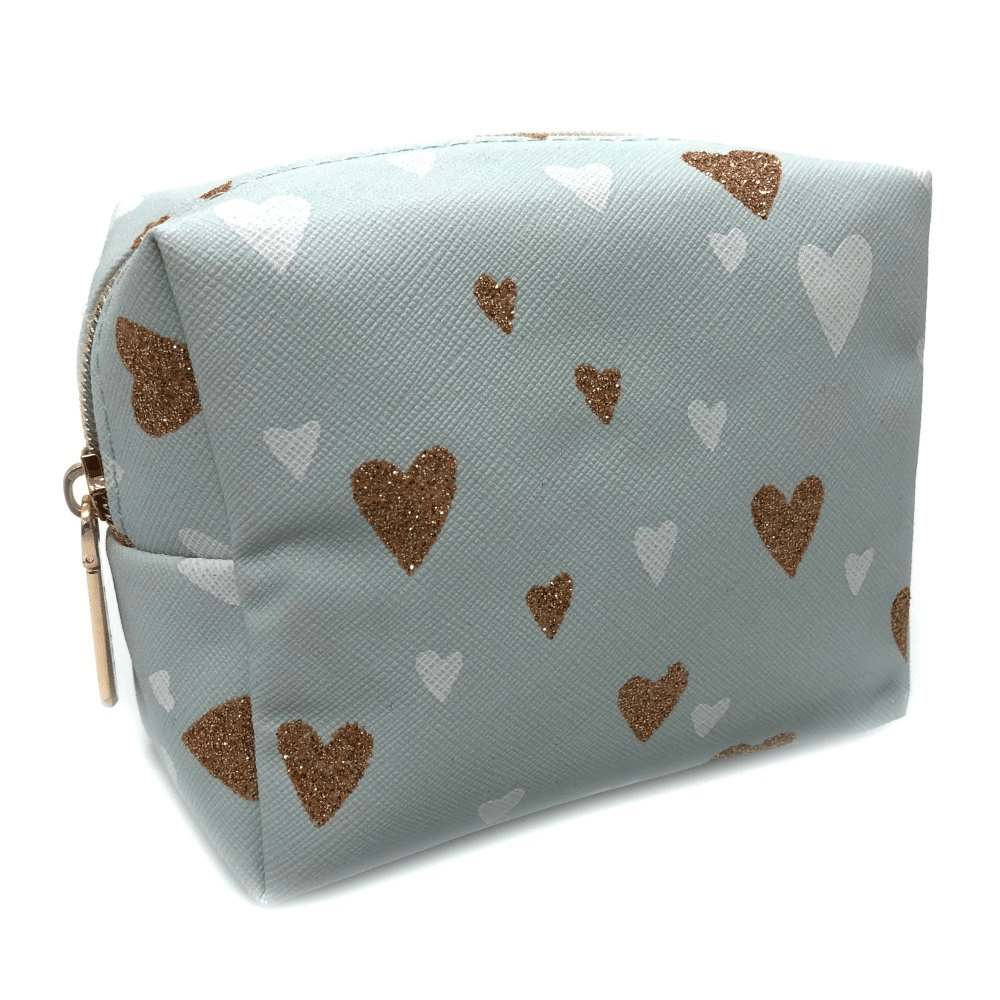 Sanjo Heart Print Boxy Bag Blue