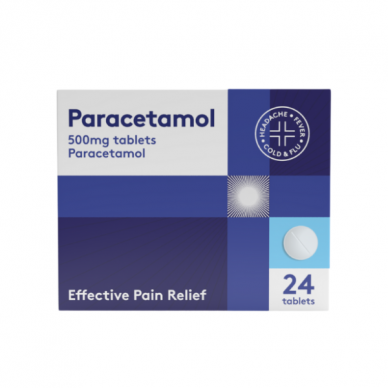 Buy Bluefish Paracetamol 500mg Film Coated Tablets 24 Pack Online