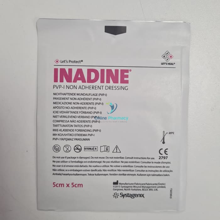 Buy Inadine Iodine Dressings 5cm X 5cm Online