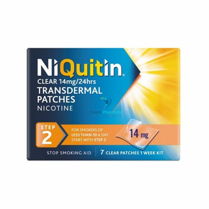 Buy NiQuitin Clear 14mg Nicotine Patches Step 2 Online - 7 Pack