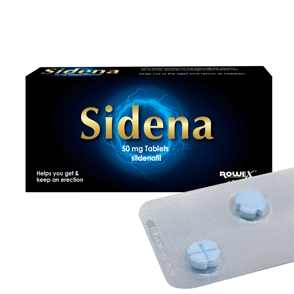 Buy Sidena (Sildenafil) 50mg Tablets Online - 4/8 Pack