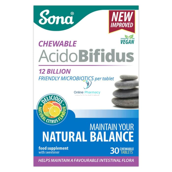 Buy Sona Acidobifidus Chewable 12 billion Tablets Online