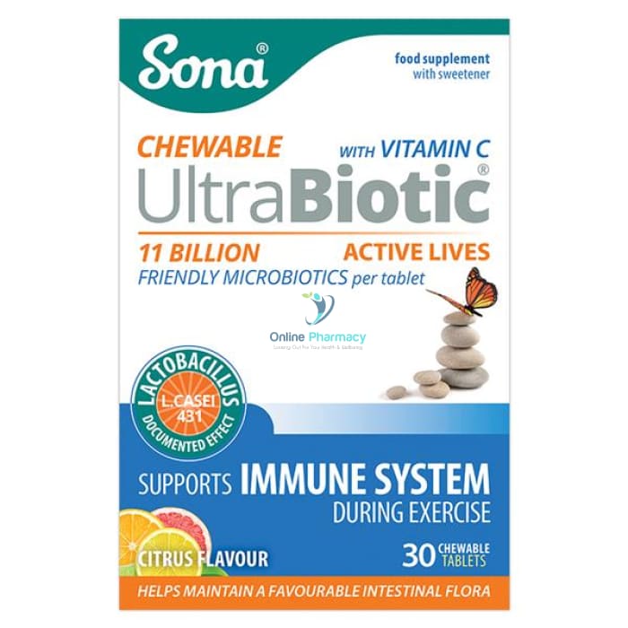 Buy Sona UltraBiotic Active Lives Online - 30 Chewable Tablets