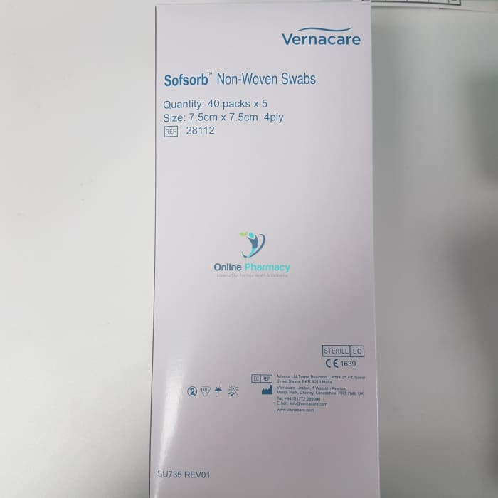 Buy Sterile Sofsorb 7.5cm x 7.5cm Swabs Online - 320 x 5 Pack