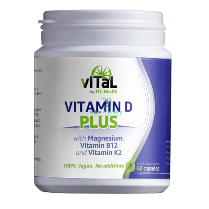 Buy vITaL Vitamin D Plus with Magnesium, B12 and K2 Online - 60 Pack